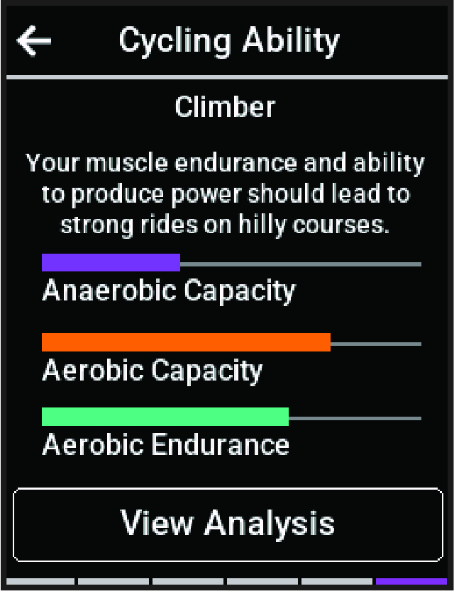 Edge 850 מדריך למשתמש - הצגת יכולת הרכיבה